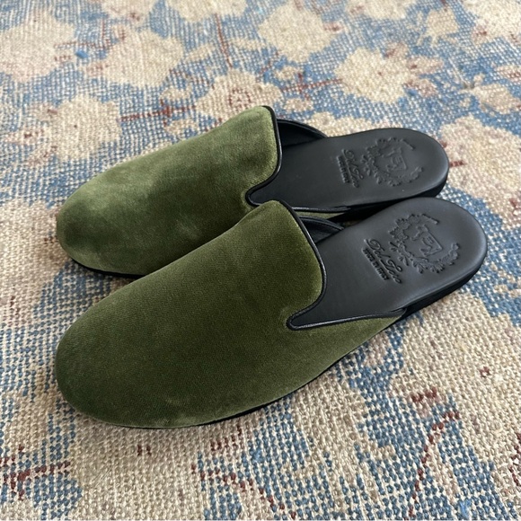 Del Toro | Shoes | New Del Toro Green Velvet House Slippers 7 | Poshmark